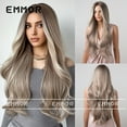 European and American Cross-Border New Women's Wig Middle Part Long ...