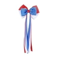 4th of July Classic Patriotic Small Bow - Red White Blue Fabric Knot ...