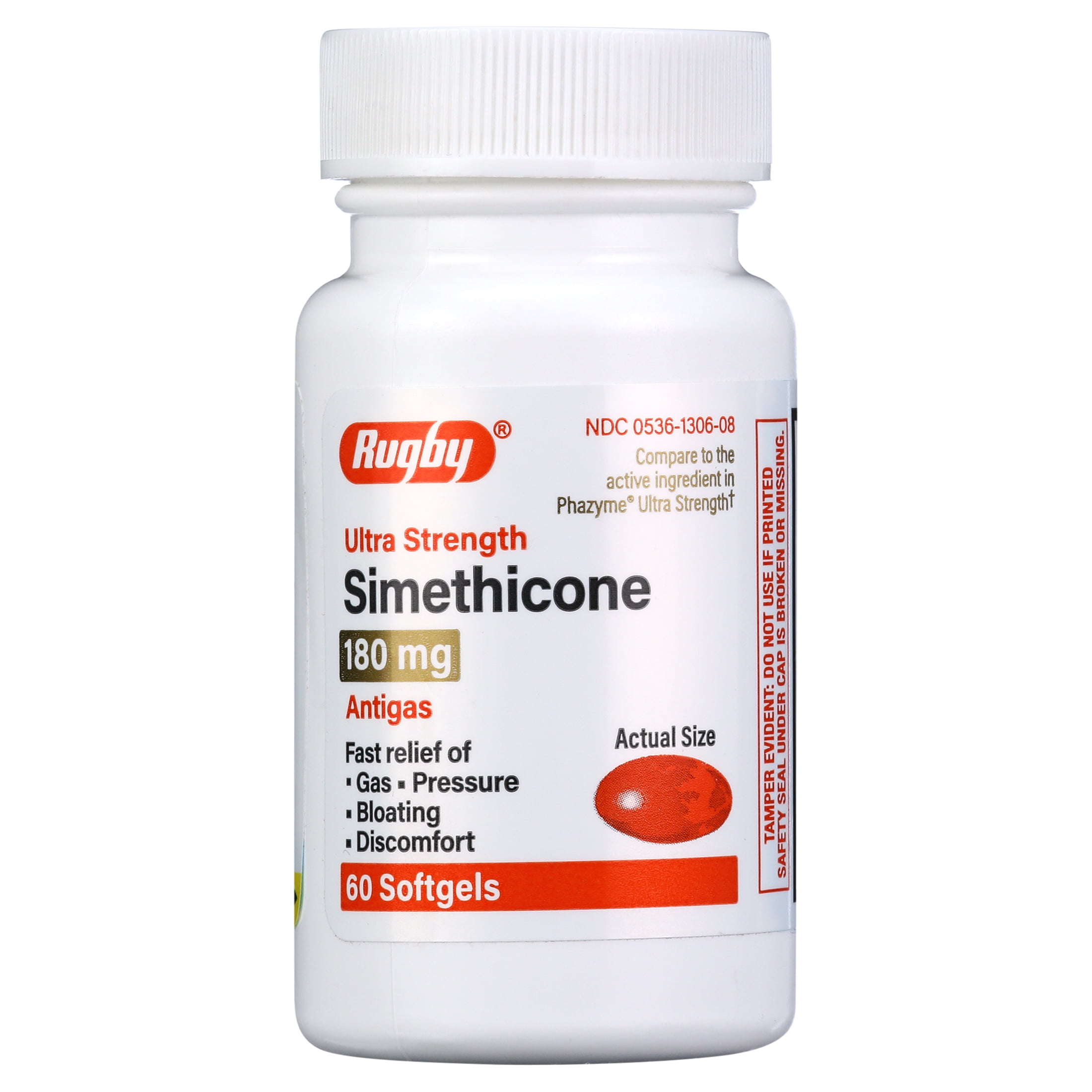 Simethicone 180 MG | Ultra Strength | 60 Count Softgels - Walmart.com