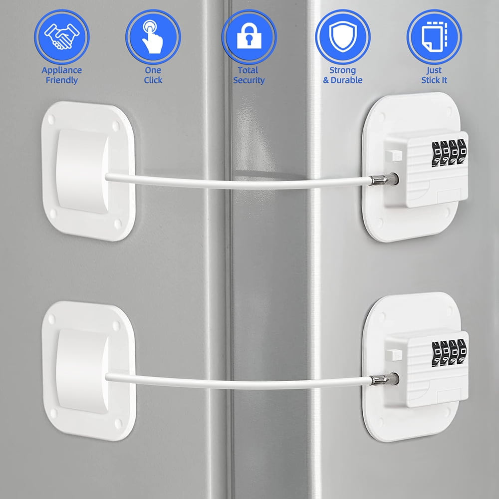 Refrigerator Lock, Child Safety Proofing Fridge Locks with Four-digit ...