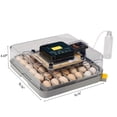 48H Pro 48 Egg Incubator 110V 85W Fully Automatic Turner LED Candler ...
