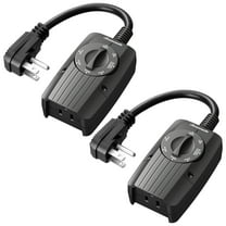 HBN Outlet Timer, 24 Hour Mechanical Outdoor Timer for Lights, Plug in ...