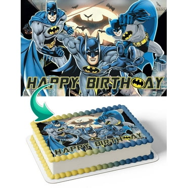 Batman Edible Cake Topper Image for Birthday Cupcakes, Sheet ...