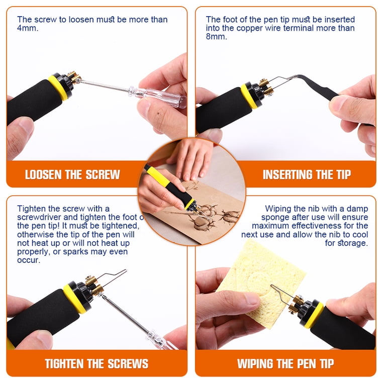 Wood Burning Tool Wood Burning Kit With Digital Temperature Control - 2 ...