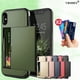 Funda de tarjeta Armor Slide para iPhone 14 13 12 Mini 11 Pro XS Max XR ...