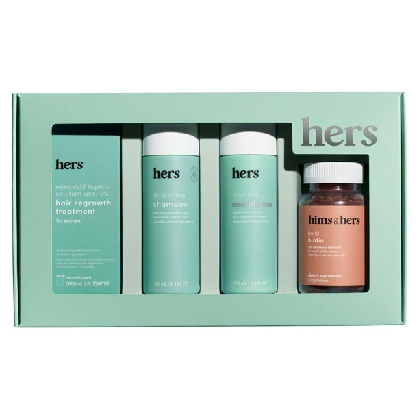 hers Hair Kit – Shampoo, Conditioner, Vitamins, and Minoxidil 2% Drops ...