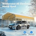 Quictent 12x20 ft Metal Roof Carport Kits Hard Top Garage Heavy Duty ...