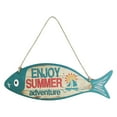 Farfi Ocean Fish Wall Plaque Summer Beach Wood Hanging Sign ...