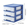 Pwpsg Desktop Storage Drawer Organizer Sturdy Plastic Desk Organizer
