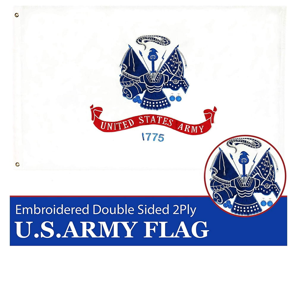 G128 – 3x5 feet, US Army Flag | Double Sided Embroidered 210D – Indoor ...