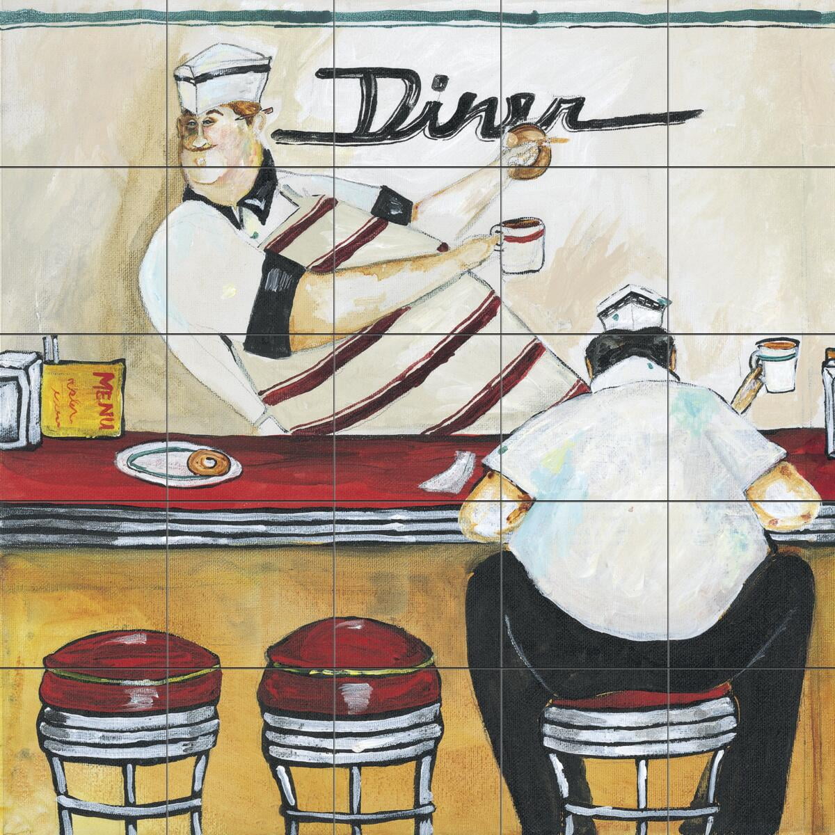 Tile Mural Kitchen Backsplash - JG-Dunkin Donuts - by Jennifer Garant ...