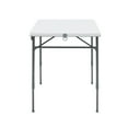Mainstays 4 Foot Fold-in-Half Adjustable Folding Table, White - Walmart.com
