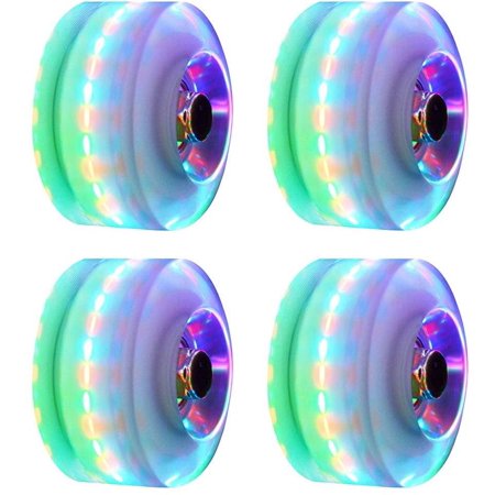 4 LED light up wheels for four wheel skating,5 colors available,roller ...