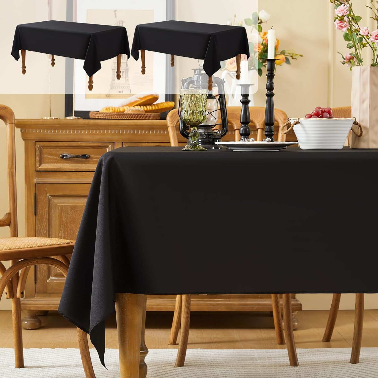 Click here for Unbranded 2 Pack White Table Cloths Rectangular  S... prices