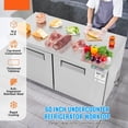 60" Refrigerated Prep Table, 16.4 Cu. Ft Stainless Steel Sandwich Salad ...