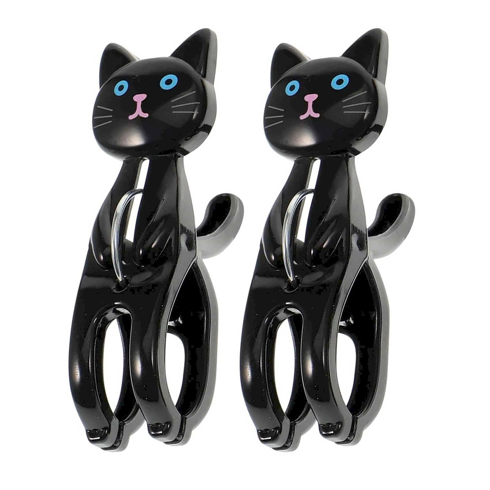 Click here for Piwvid Beach Towel Clips 2pcs Black Cat Shaped Tow... prices
