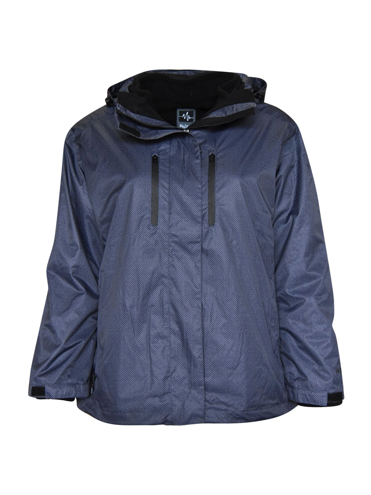 Pulse Women's Plus Extended Size 3in1 Zig Zag Boundary Snow Ski Jacket ...