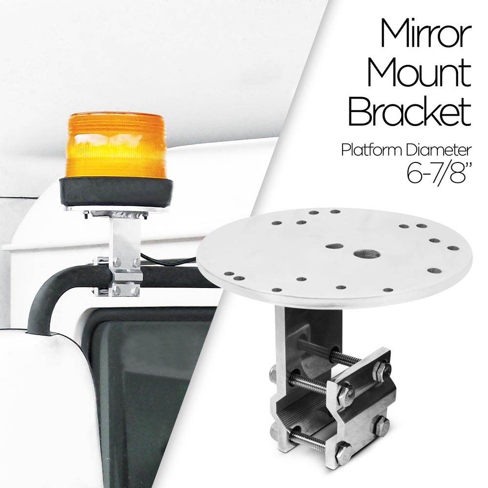 Pro LED BRK3 Aluminum Mirror Mount Bracket For Permanent Mount Light ...