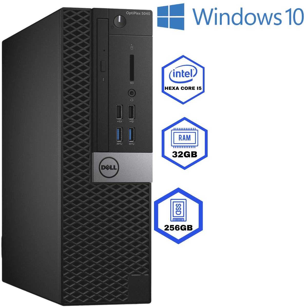 Pre-Owned Dell Optiplex 5040 Desktop Computer | Quad Core Intel i5 (3.2 ...