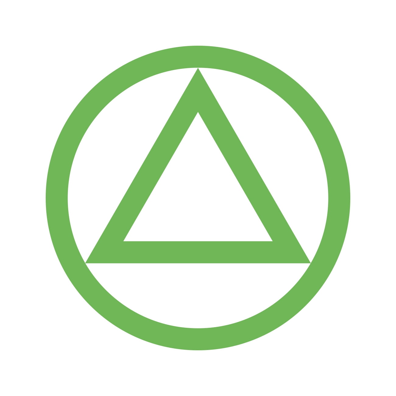 AA Alcoholics Anonymous Symbol Sticker Decal Die Cut - Self Adhesive ...