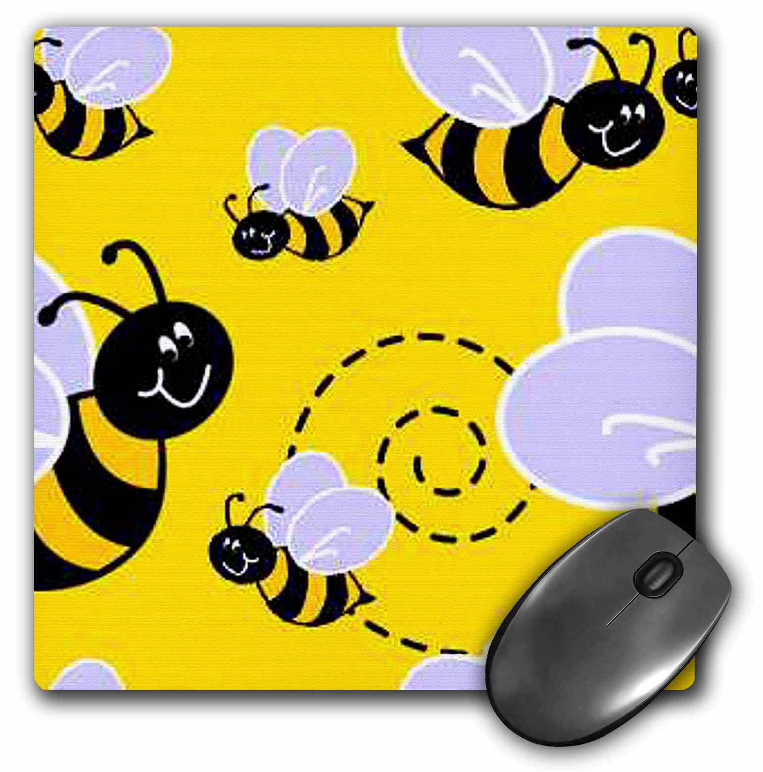 3dRose Buzzy Bee Pattern, Mouse Pad, 8 by 8 inches - Walmart.com