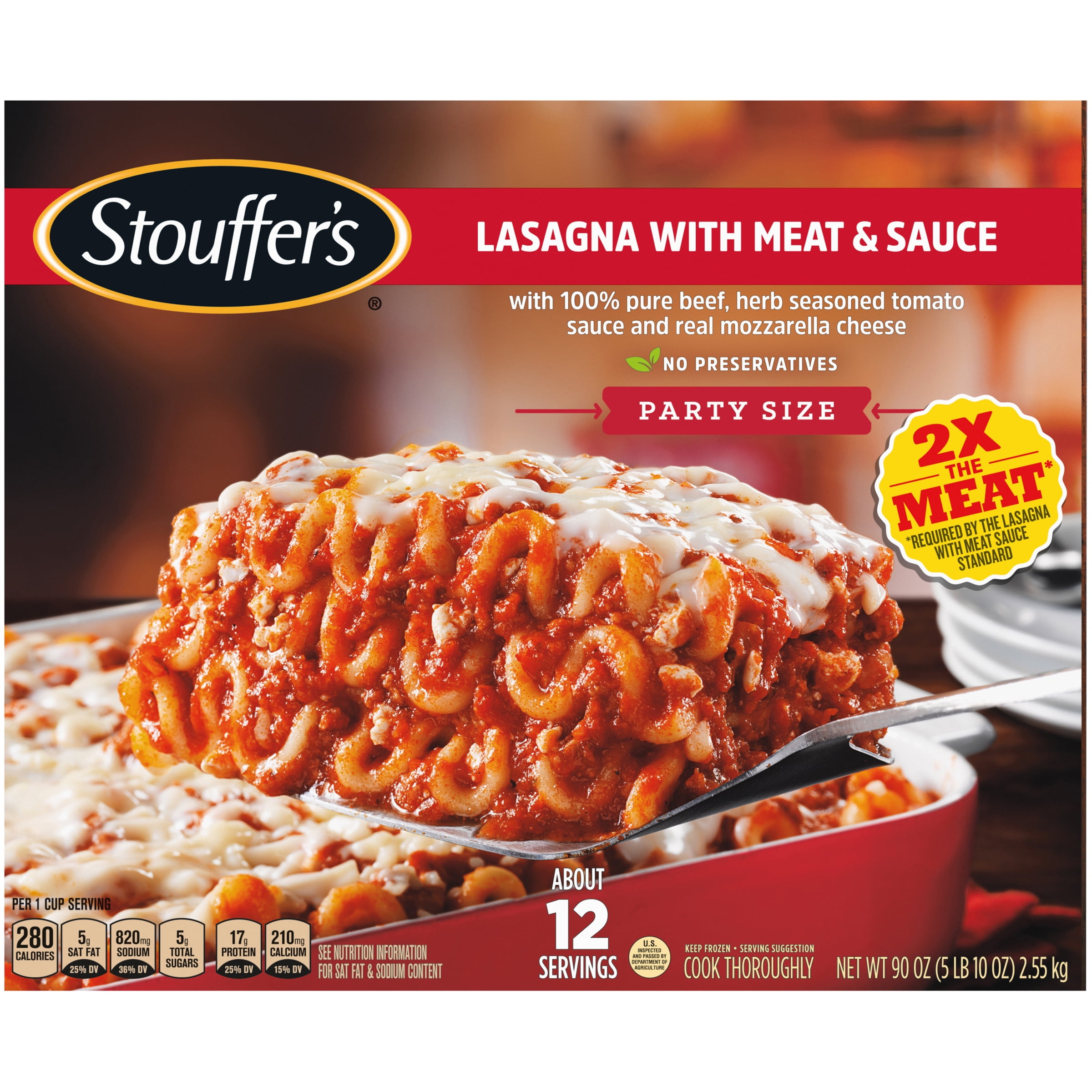 STOUFFER'S CLASSICS Party Size Lasagna with Meat & Sauce - Walmart.com ... STOUFFER'S CLASSICS Party Size Lasagna with Meat & Sauce - Walmart.com ...