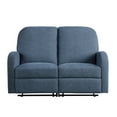 Relax-A-Lounger Panama Modern Reclining Loveseat, Blue Woven Fabric ...