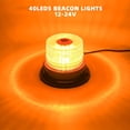 40-LED Amber Beacon Light - High-Brightness Safety Light With Magnetic ...