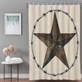 Bathroom Shower Curtain Vintage Texas Star Waterproof Shower Curtains ...