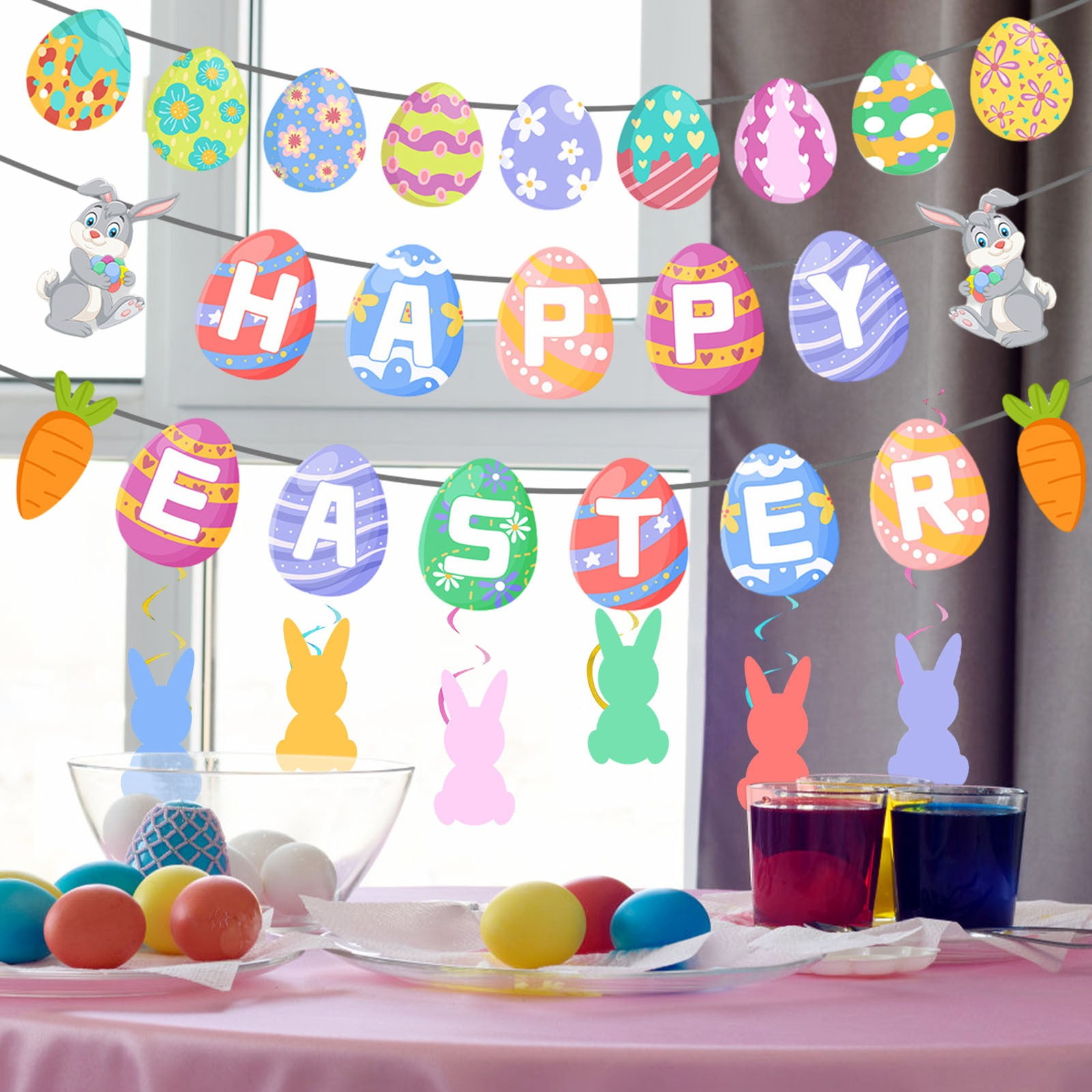 Click here for Aqestyerly Happy Easter Wall Decoration Hanging Ea... prices
