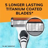 BIC Flex 5 Refillable Razors for Men, Long-Lasting, 5-Blades, 1 Handle ...