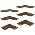 Walmart L-Shaped Wooden Wall Shelves Set of 6, Brown Floating Shelf for ...