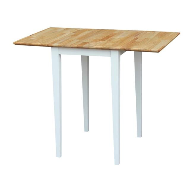 Small Drop Leaf Table - White & Natural - Walmart.com