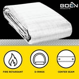 Boen Extra Heavy FR Tarps White 14x14 Weave 15' x 20' - Walmart.com