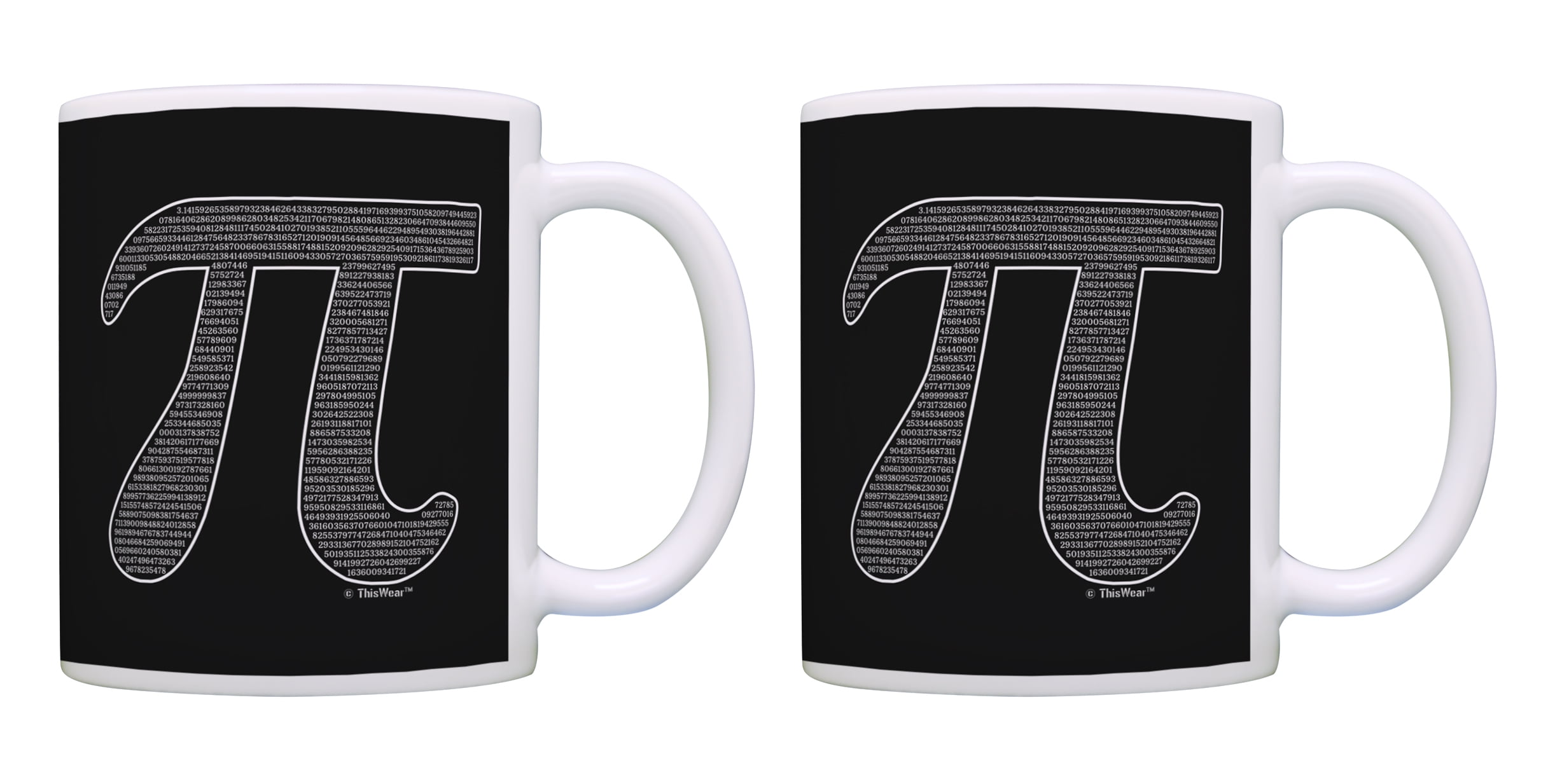 ThisWear Math Mug Set Pi Inside Pi Mug Math Themed Gifts for Math ...