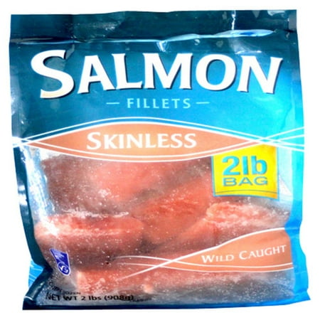 Great Value Frozen Wild Caught Pink Salmon Skin-On Fillets, 56 oz ...