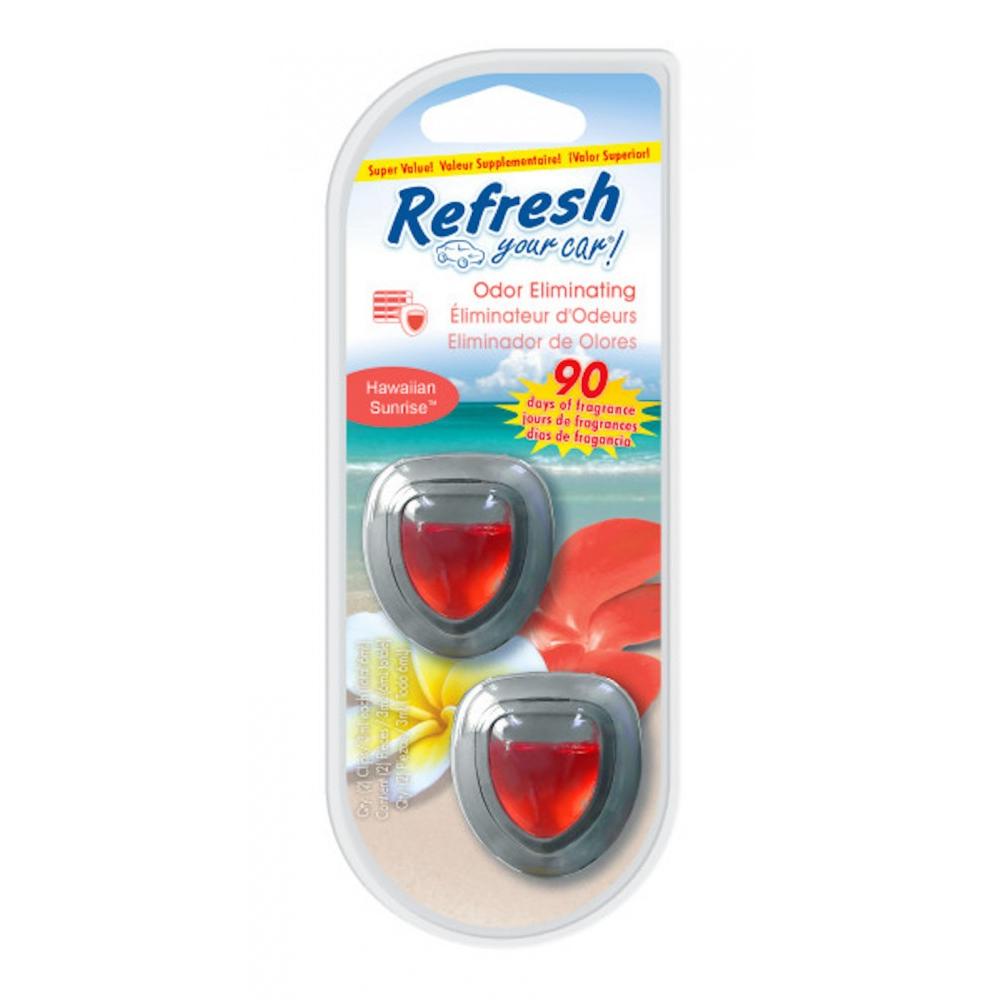 Refresh Your Car 2pk Hawaiian Sunrise Scent Mini Diffusers: Tropical ...