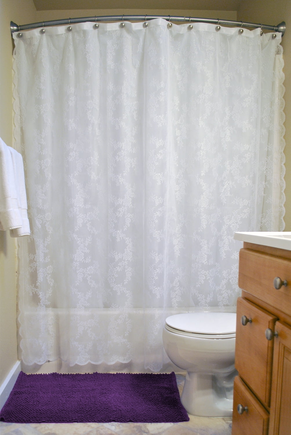 Lace Shower Curtain - Walmart.com - Walmart.com