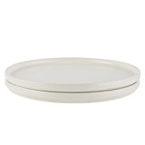 Beautiful Modern Dots Set of 4 Stoneware Dinner Plates White by Drew ...