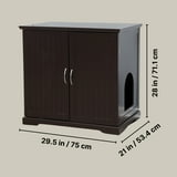 TRIXIE XL Wooden Litter Box Enclosure with Storage Drawer, for Large ...