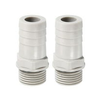 Uxcell Hose Barb Fitting 19.7mm Barbed G1/2 Male Thread, 2 Pack Pipe Connector, Grey - Walmart.com