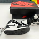 Nike Jordan Mini Shoe Keychain by DSK GLOBAL - Rubber Black & White ...