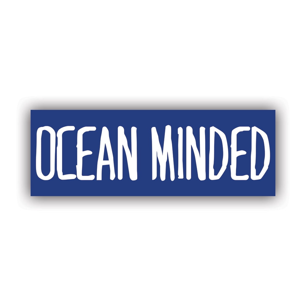 Ocean Minded Bumper Sticker Decal - Self Adhesive Vinyl - Weatherproof ...
