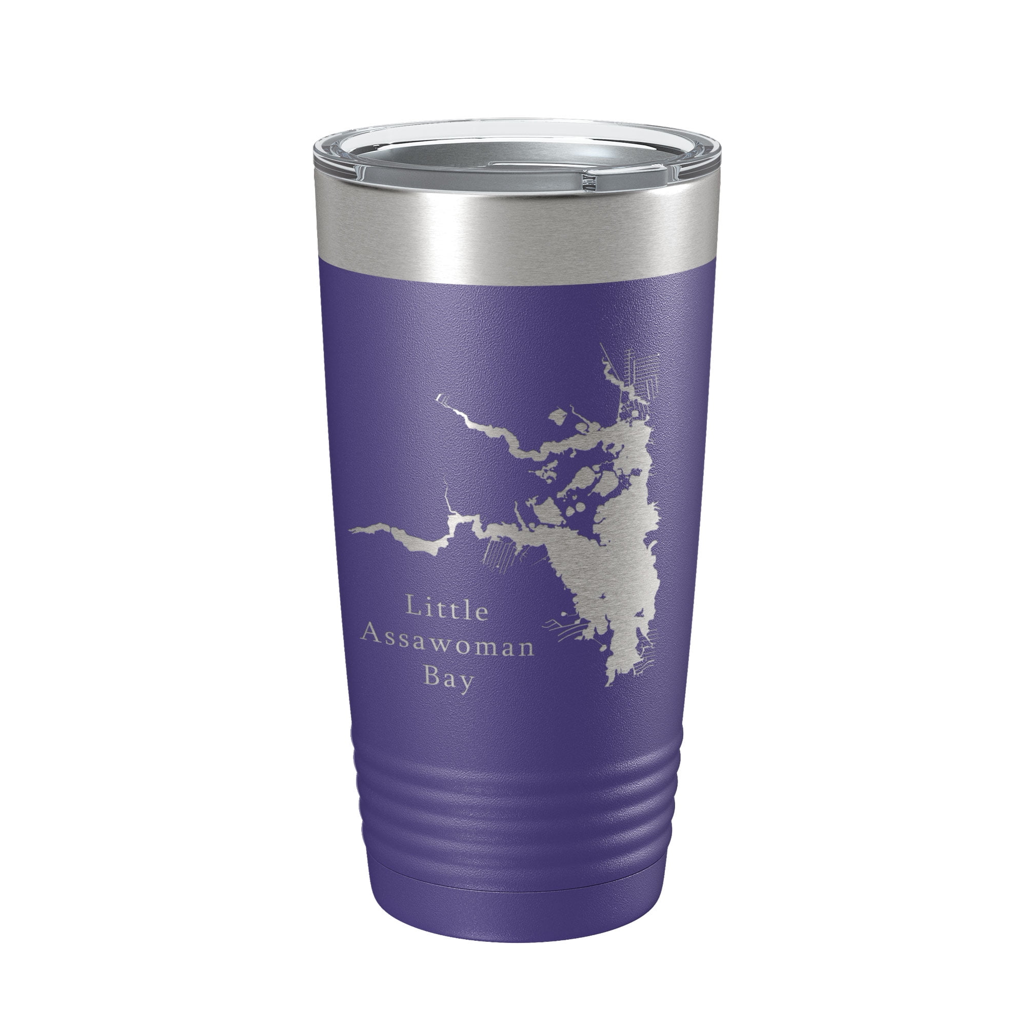 Little Assawoman Bay Tumbler Lake Map Travel Mug Insulated Laser ...
