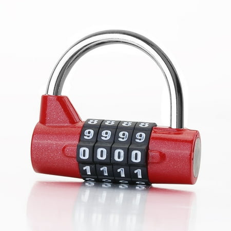 4-Digit Combination Padlock, 4-Digit Code Outdoor Password Padlock for ...
