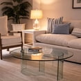 34" Inch Round 1/2" Thick Clear Glass Table Top with Beveled Edge ...