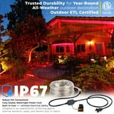 West Ivory 100ft Red LED Rope Lights, Connectable Outdoor Permanent ...