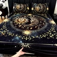 3PCS Sun and Moon Fitted Sheet Set, Mattress Protector, Deep Pocket, HD ...