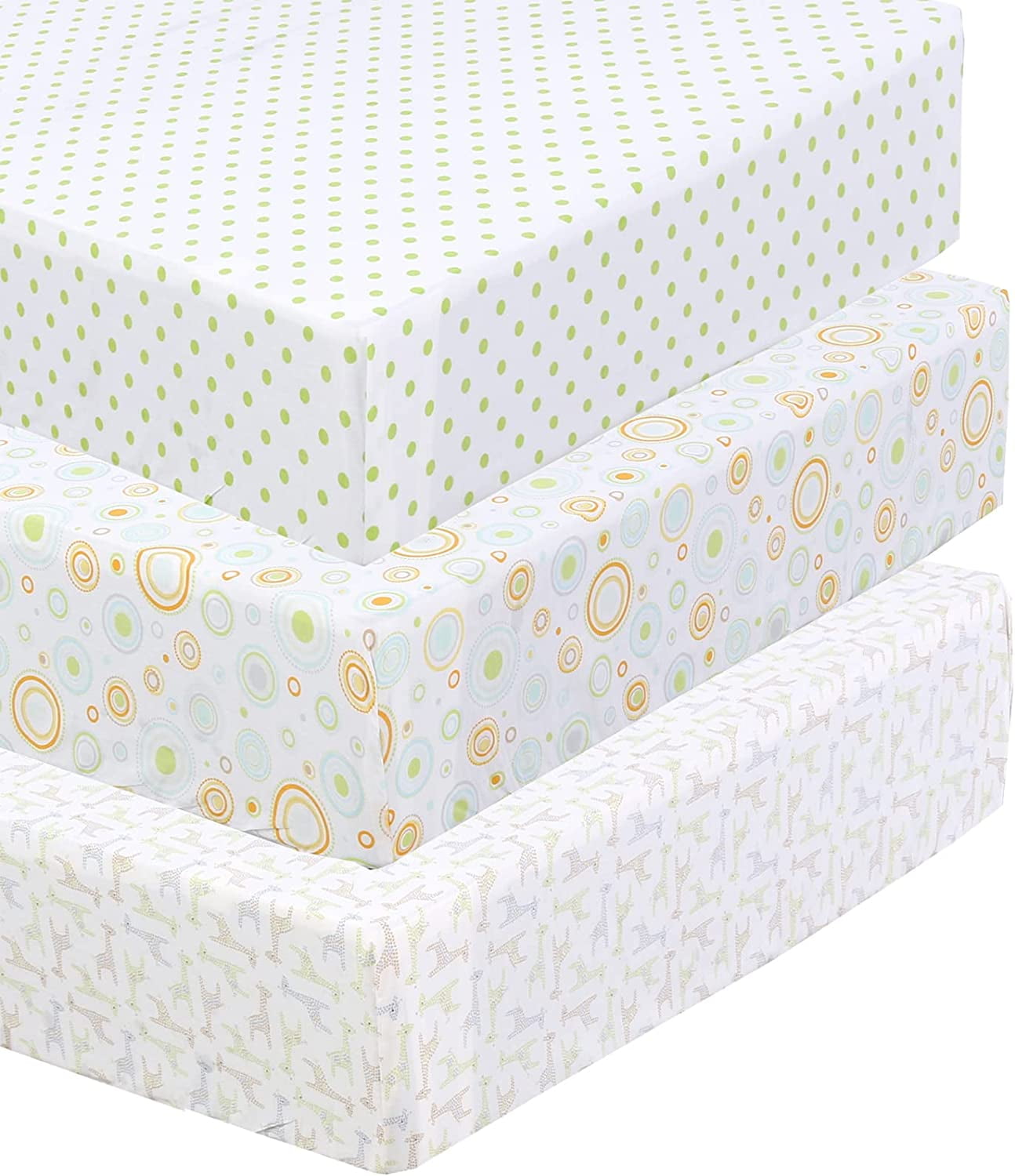 Danica 100% Cotton Fitted Baby Crib Sheet 3 Pack for baby Boys Girls ... Danica 100% Cotton Fitted Baby Crib Sheet 3 Pack for baby Boys Girls ...