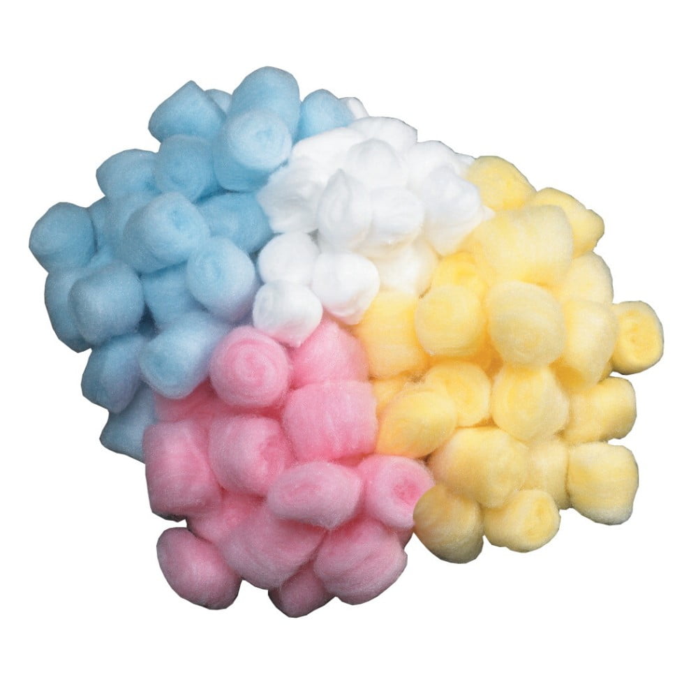 Cotton-Like Polyester Decorated Craft Fluff Ball, Pink, Pack Of 100 ...